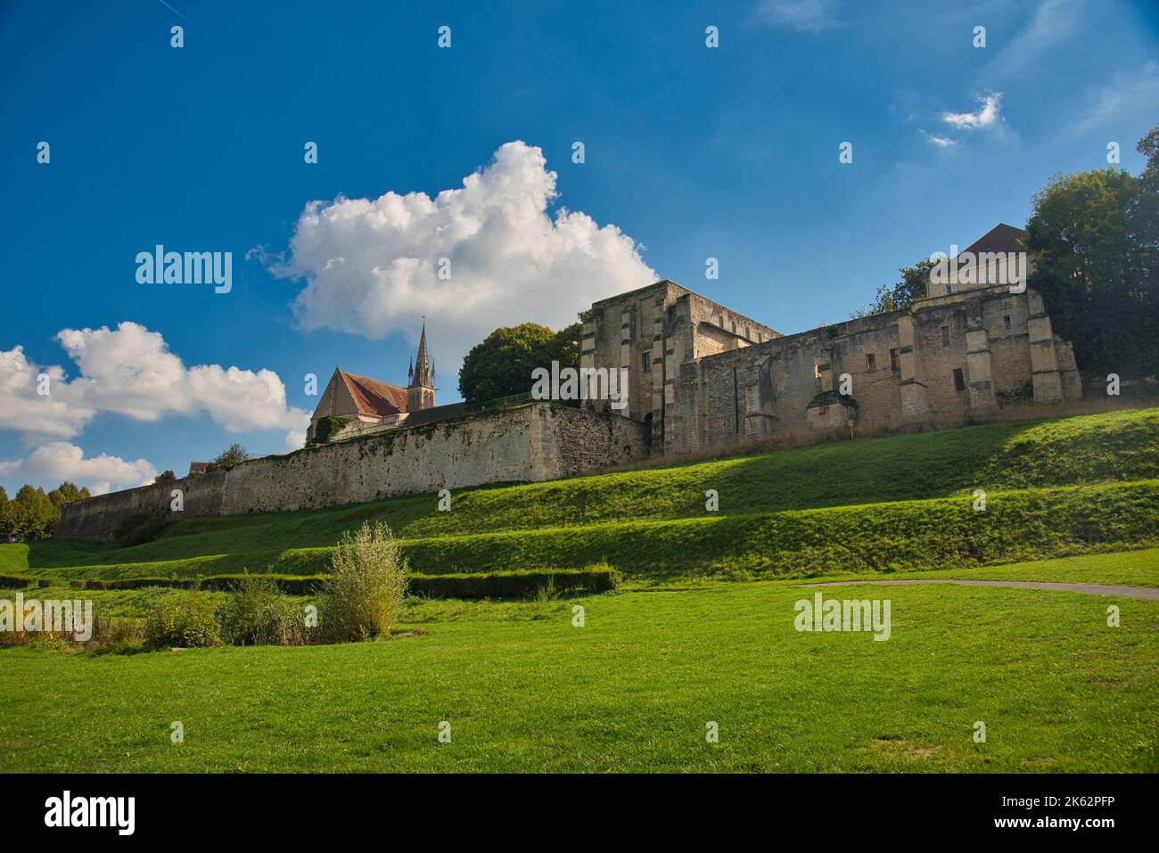 Beautiful little city of St. Crepy en Valois in the Picardie in France ...