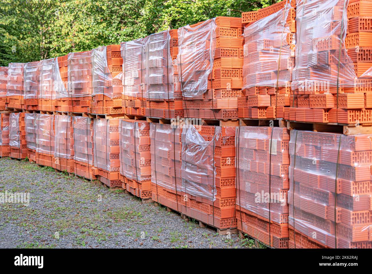 Construction material warehouse stack bricks hi-res stock photography ...