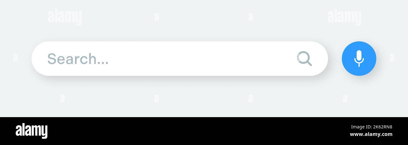 Search bar with round corners. Internet browser engine with search box ...