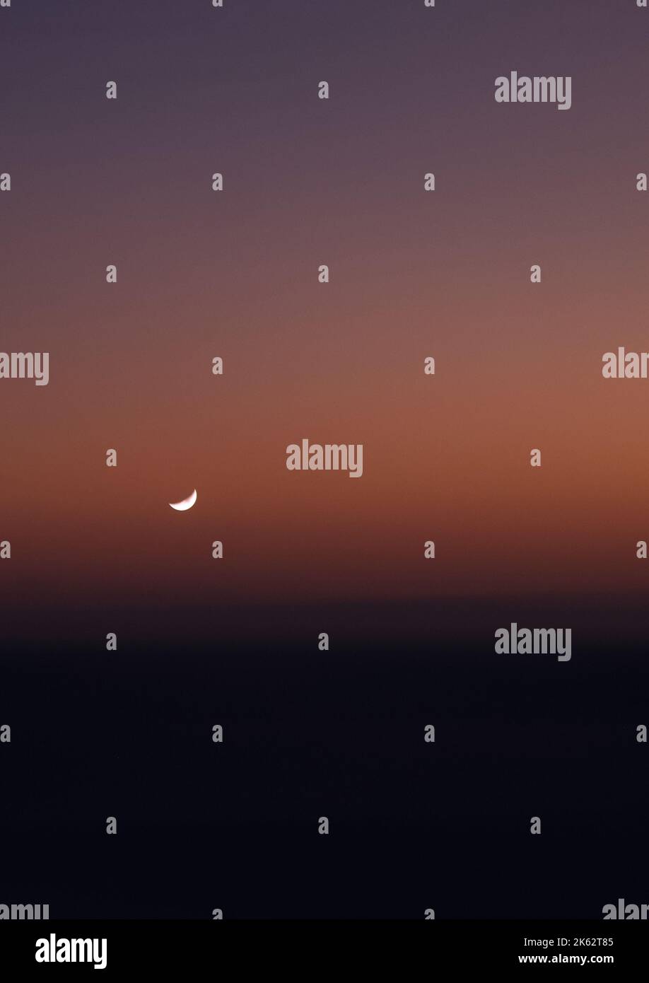 Small crescent moon, Imperial Sand Dunes, southern California Stock ...