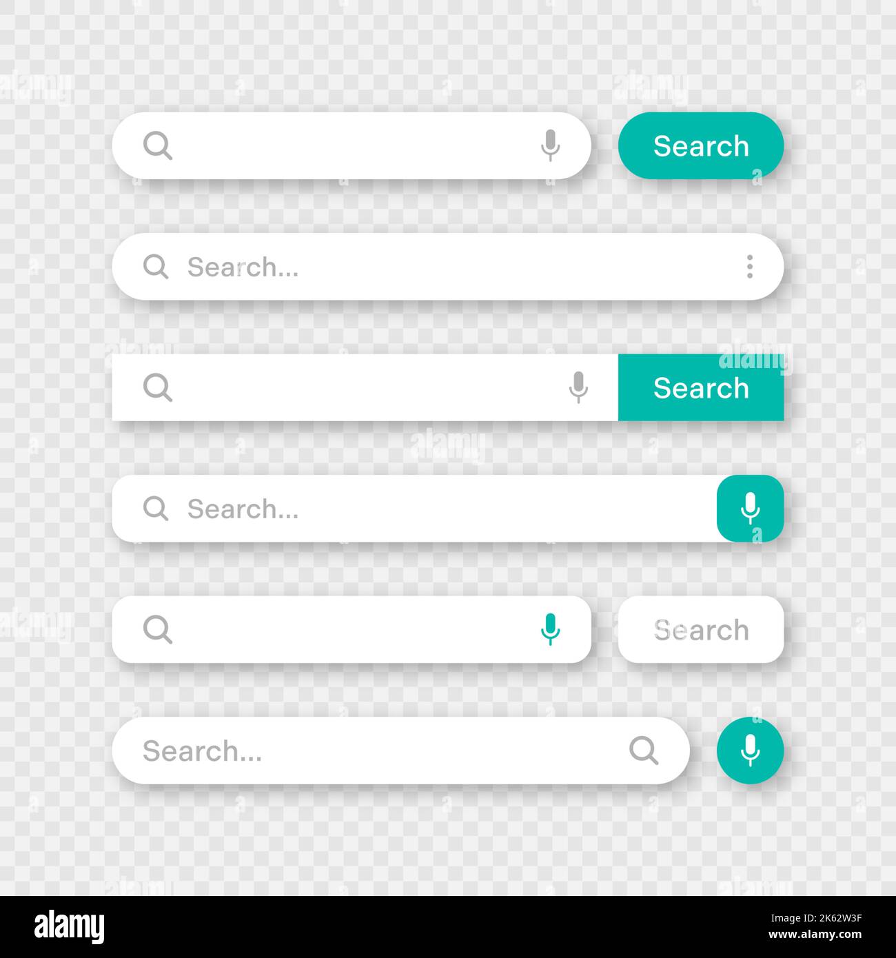 Various search bar templates. Internet browser engine with search box ...