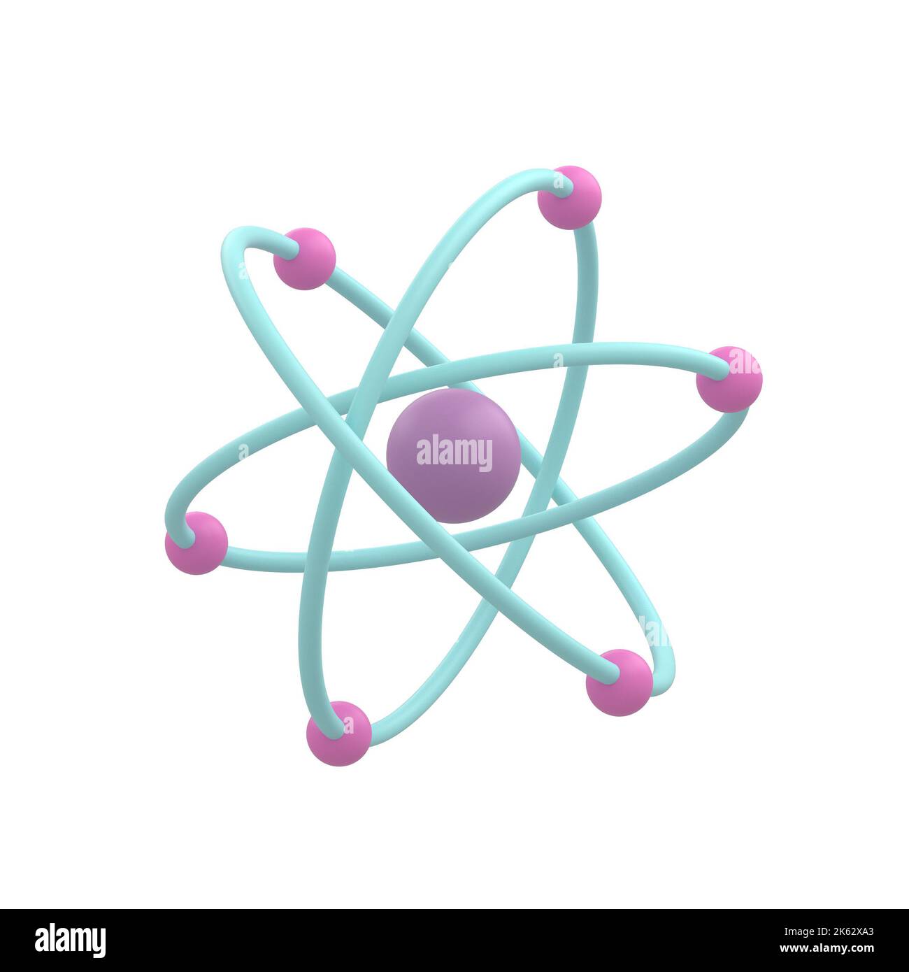 3D rendering of atom icon. Science icon. education icon. 3d rendering ...
