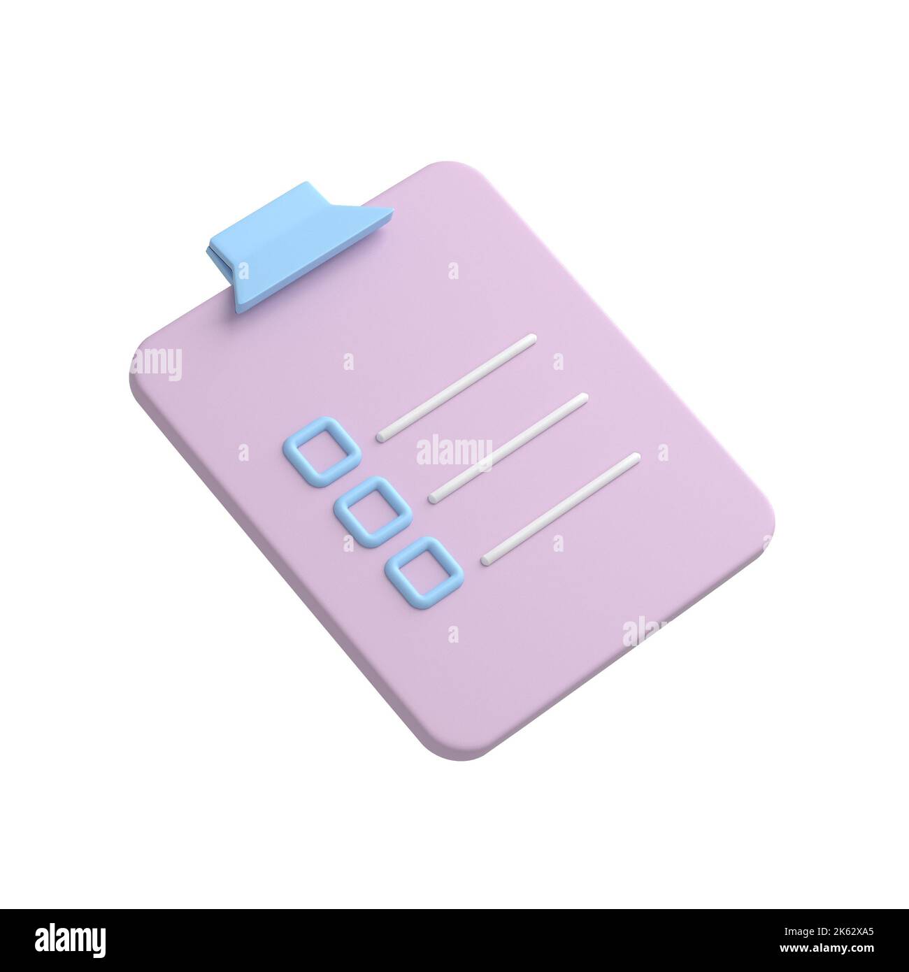 3d icon of clipboard on white background. 3d rendering. 3d illustration ...