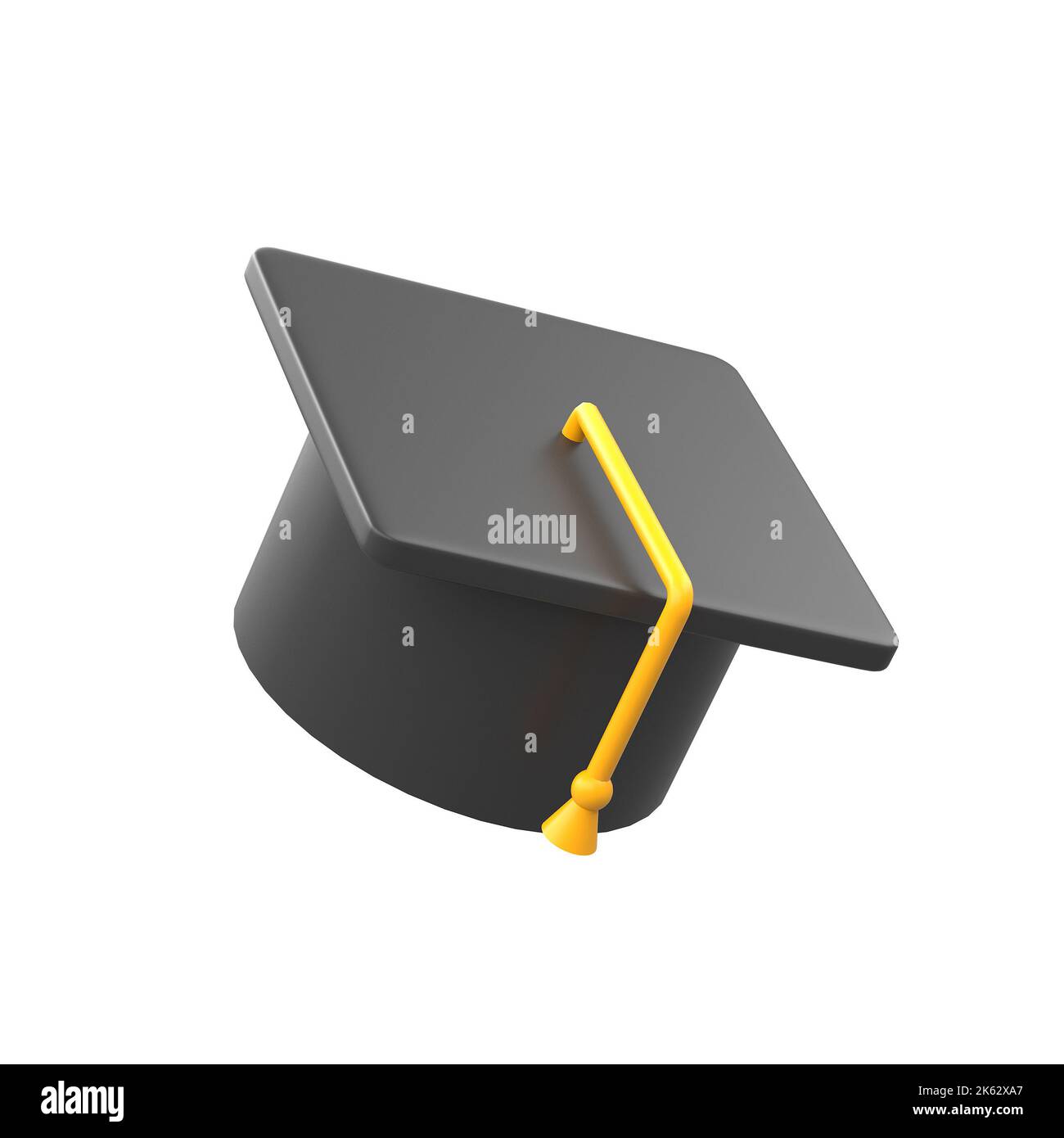 3d icon of a Graduation cap on white background. Education icons. 3d ...