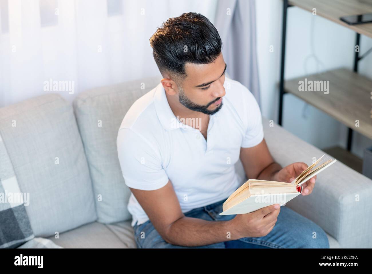 distance education reading man knowledge science Stock Photo - Alamy