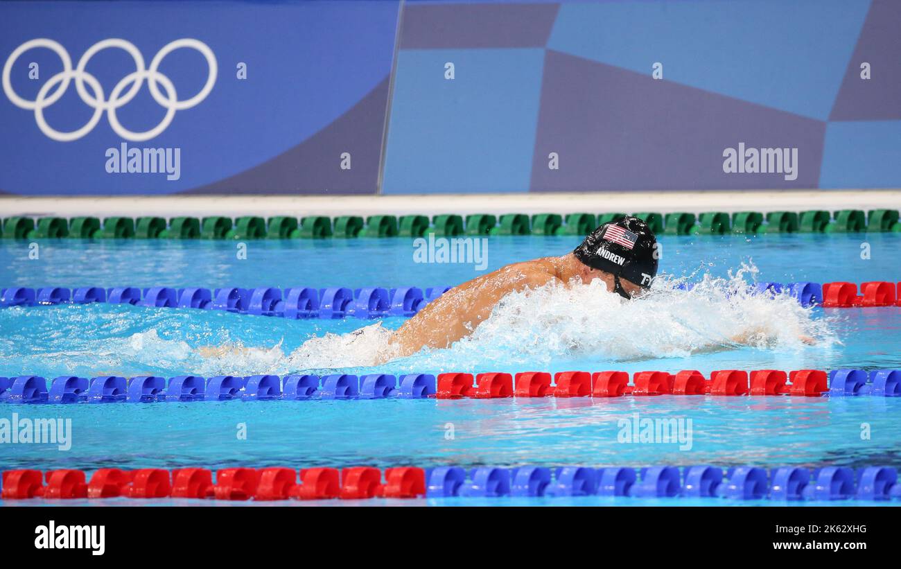 AUGUST 1st, 2021 - TOKYO, JAPAN: Michael ANDREW of United States swims ...