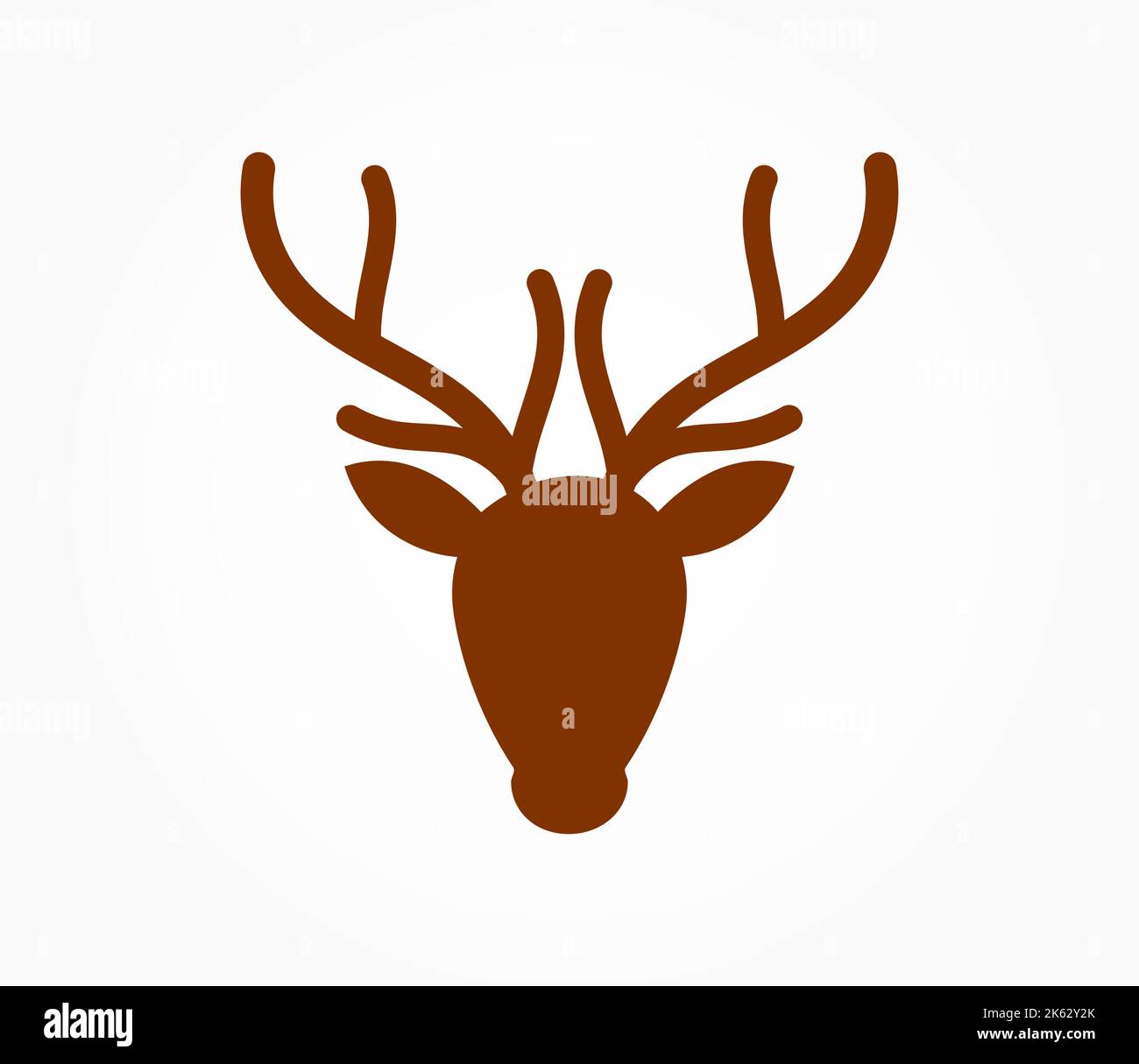 Reindeer head shape icon. Vector illustration Stock Vector Image & Art ...