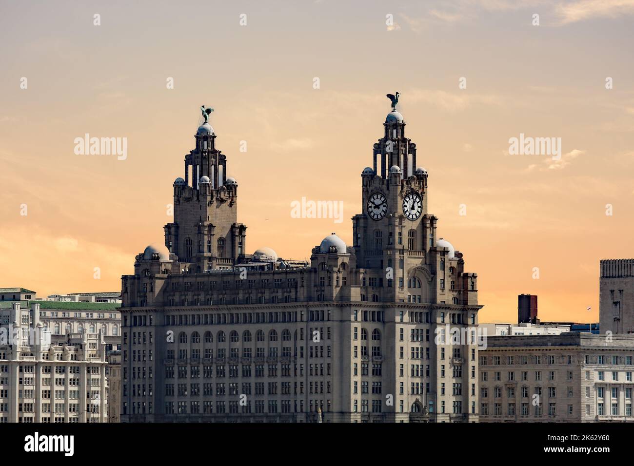 The world-famous Royal Liver Building with two Liver Birds towers on ...