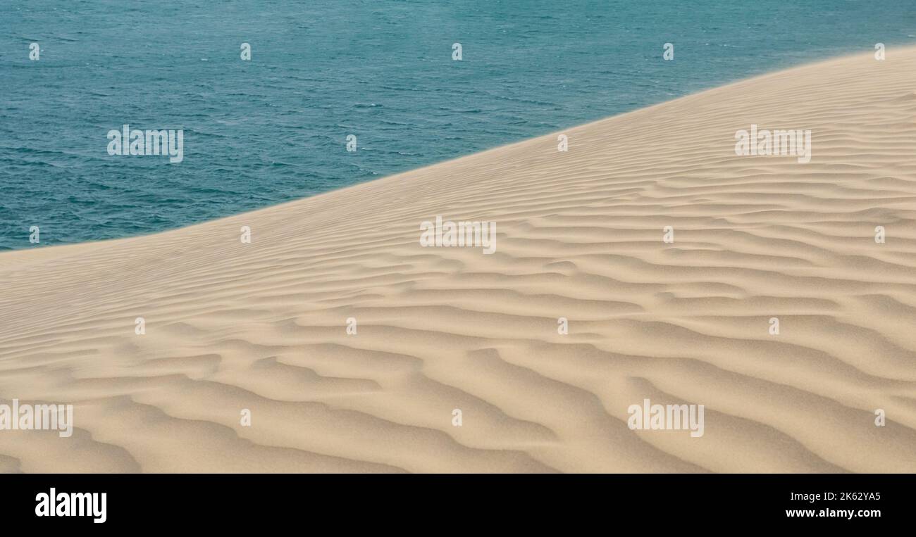 beautiful desert landscape at Sea Line beach in Qatar Stock Photo - Alamy