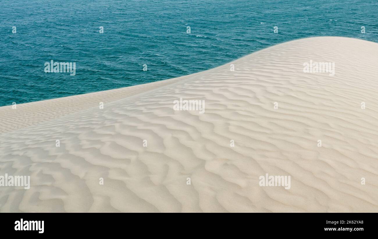 beautiful desert landscape at Sea Line beach in Qatar Stock Photo - Alamy