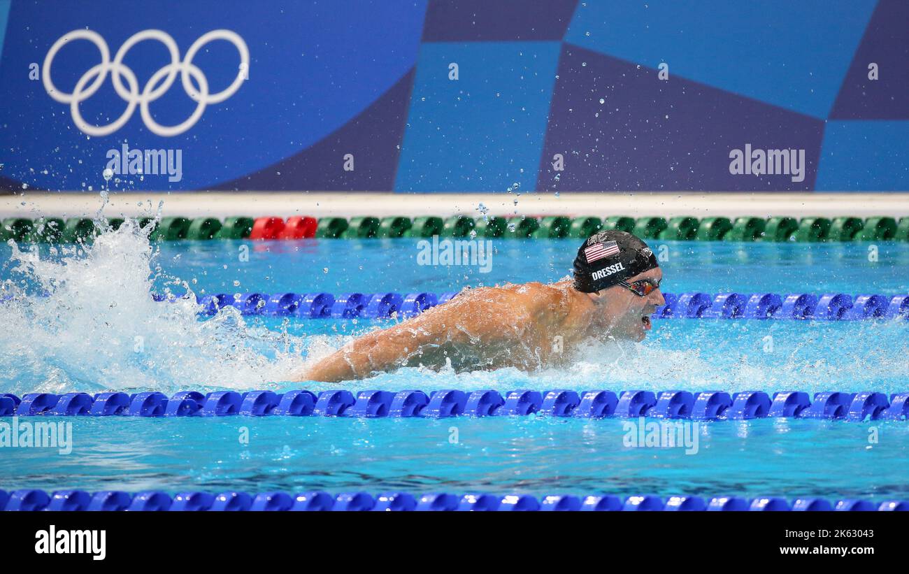 AUGUST 1st, 2021 - TOKYO, JAPAN: Caeleb DRESSEL of United States swims ...