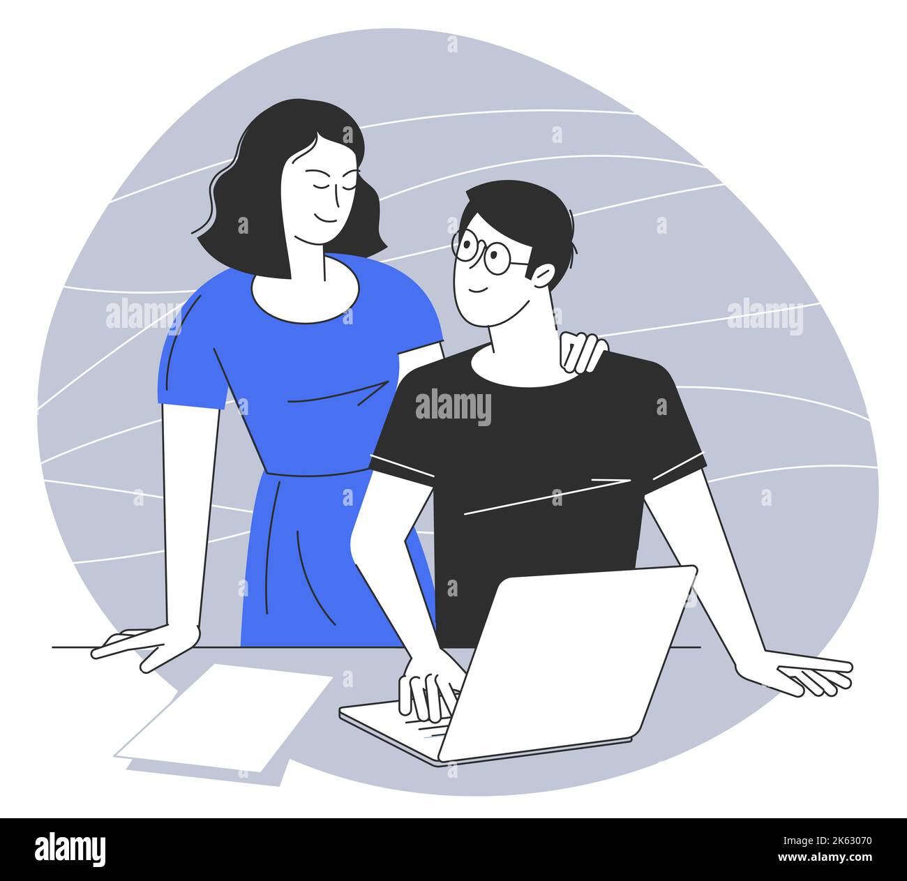 Couple budget home finance Stock Vector Images - Alamy