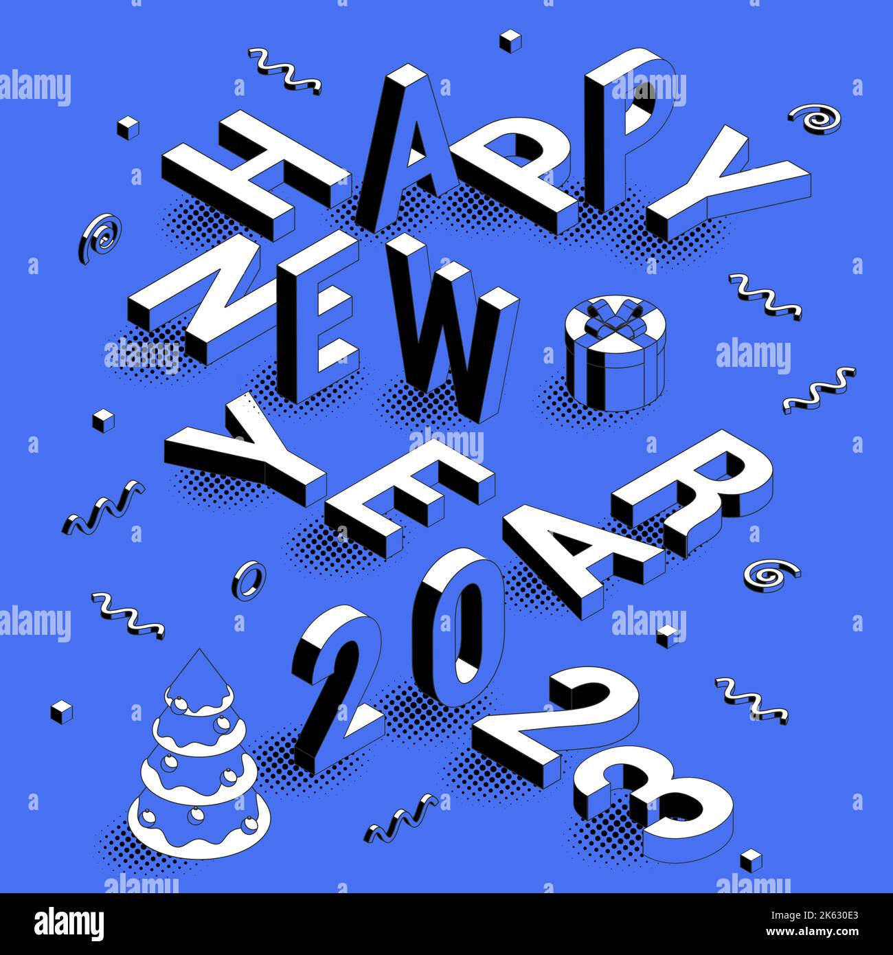 Merry christmas tree vector animation hi-res stock photography and ...