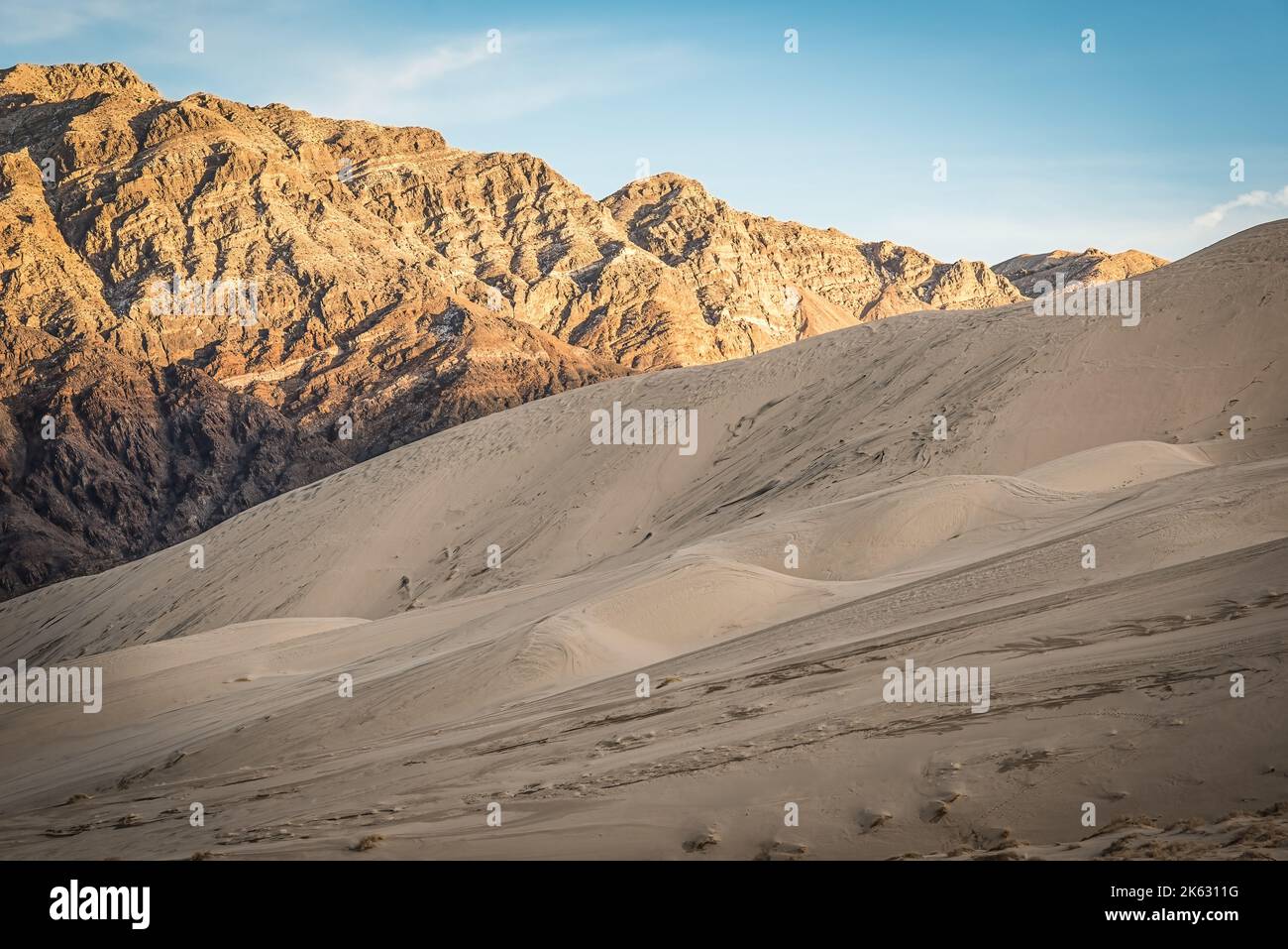 Sun Sets Across Eureka Dunes Stock Photo - Alamy