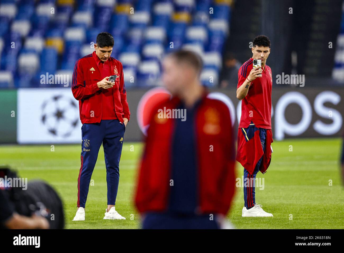 NAPLES - (lr) Edson Alvarez of Ajax, Jorge Sanchez or Ajax during the ...