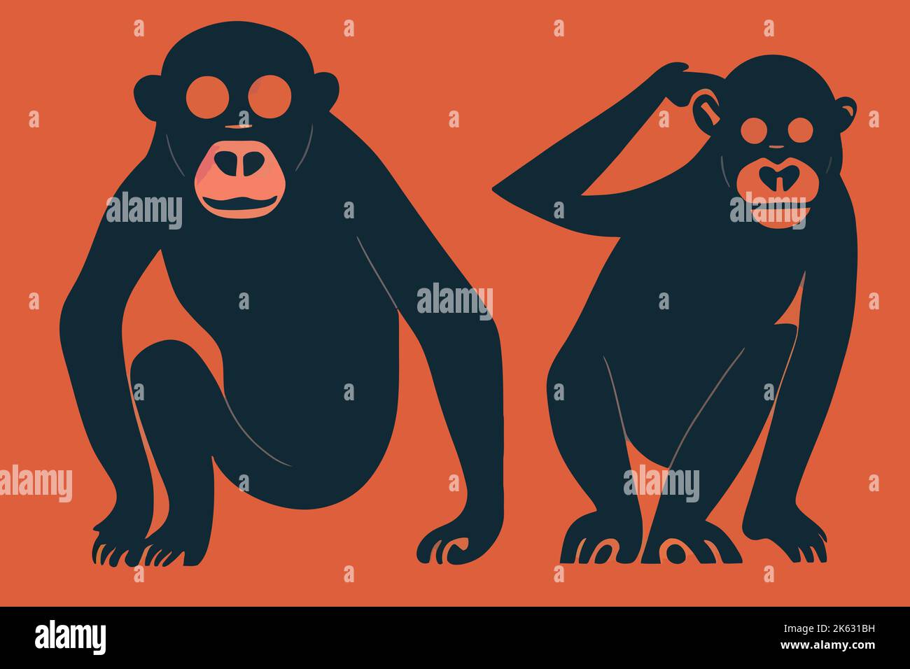 Orange primate Stock Vector Images - Alamy