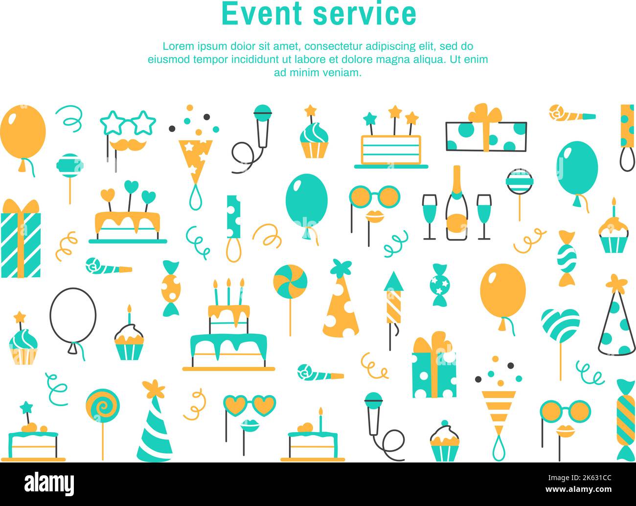 Summer party event celebration Stock Vector Images - Alamy