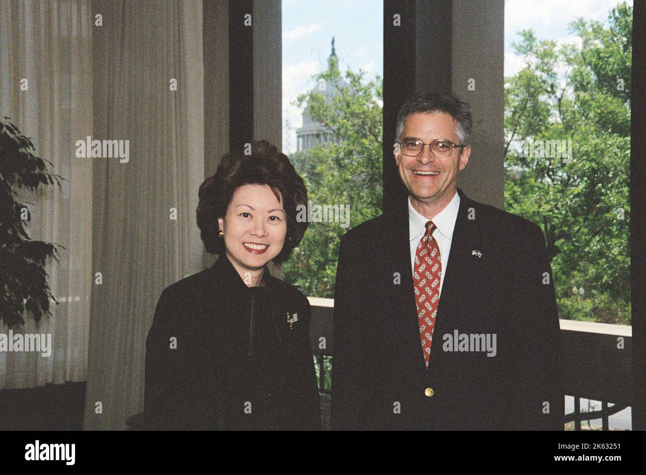Office of the Secretary - Secretary Elaine Chao with Bob Babbage Stock ...
