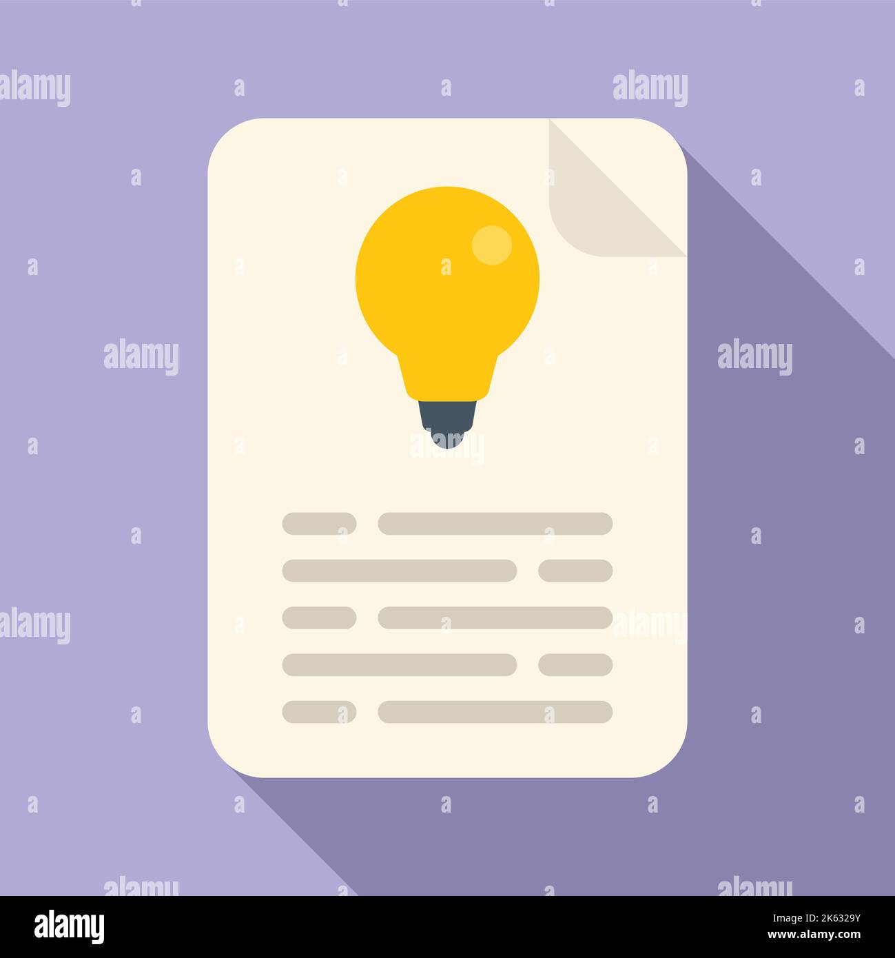 New idea paper icon flat vector. Creative business. Think energy Stock ...