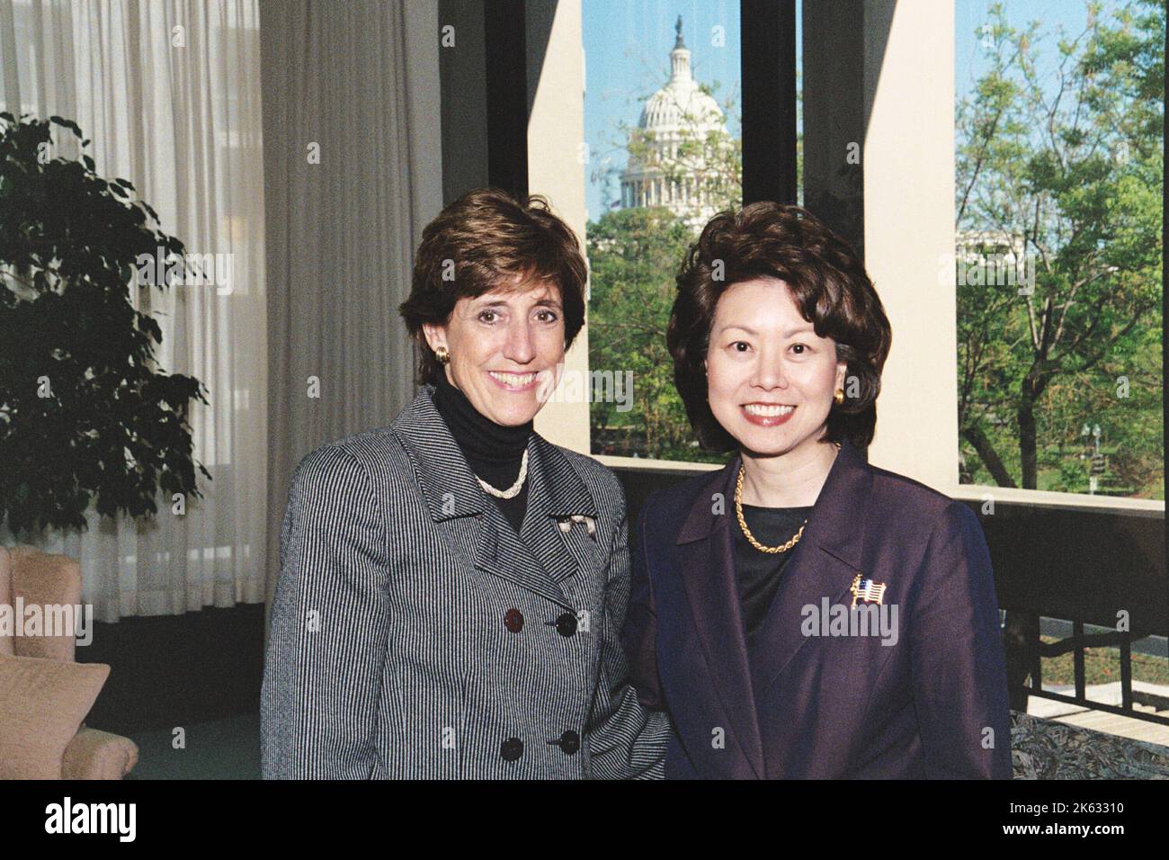 Office of the Secretary - Secretary Elaine Chao with Susan King Stock ...