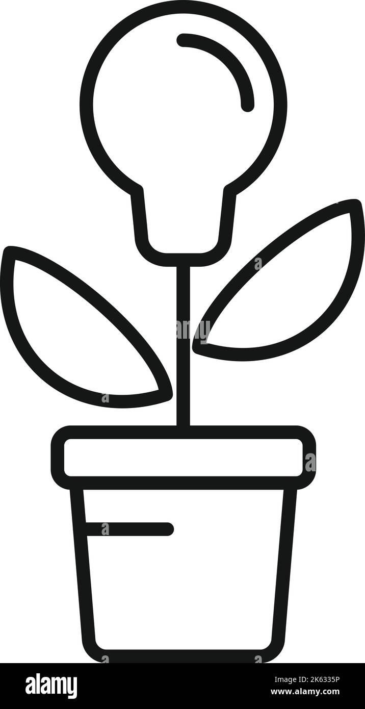 Business plant idea icon outline vector. Think startup. Success team ...