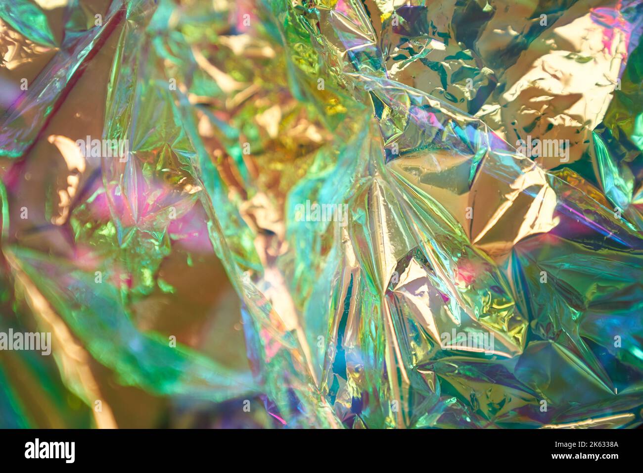Holographic colored wrinkled mother-of-pearl foil. Holographic texture ...