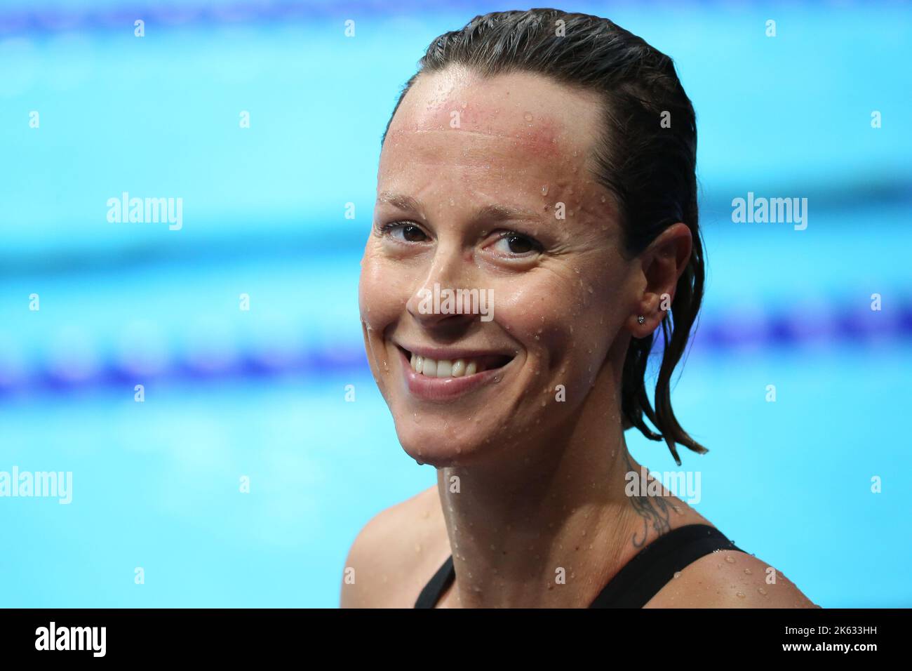 AUGUST 1st, 2021 - TOKYO, JAPAN: Federica PELLEGRINI of Italy smiles after the Swimming Women's ...