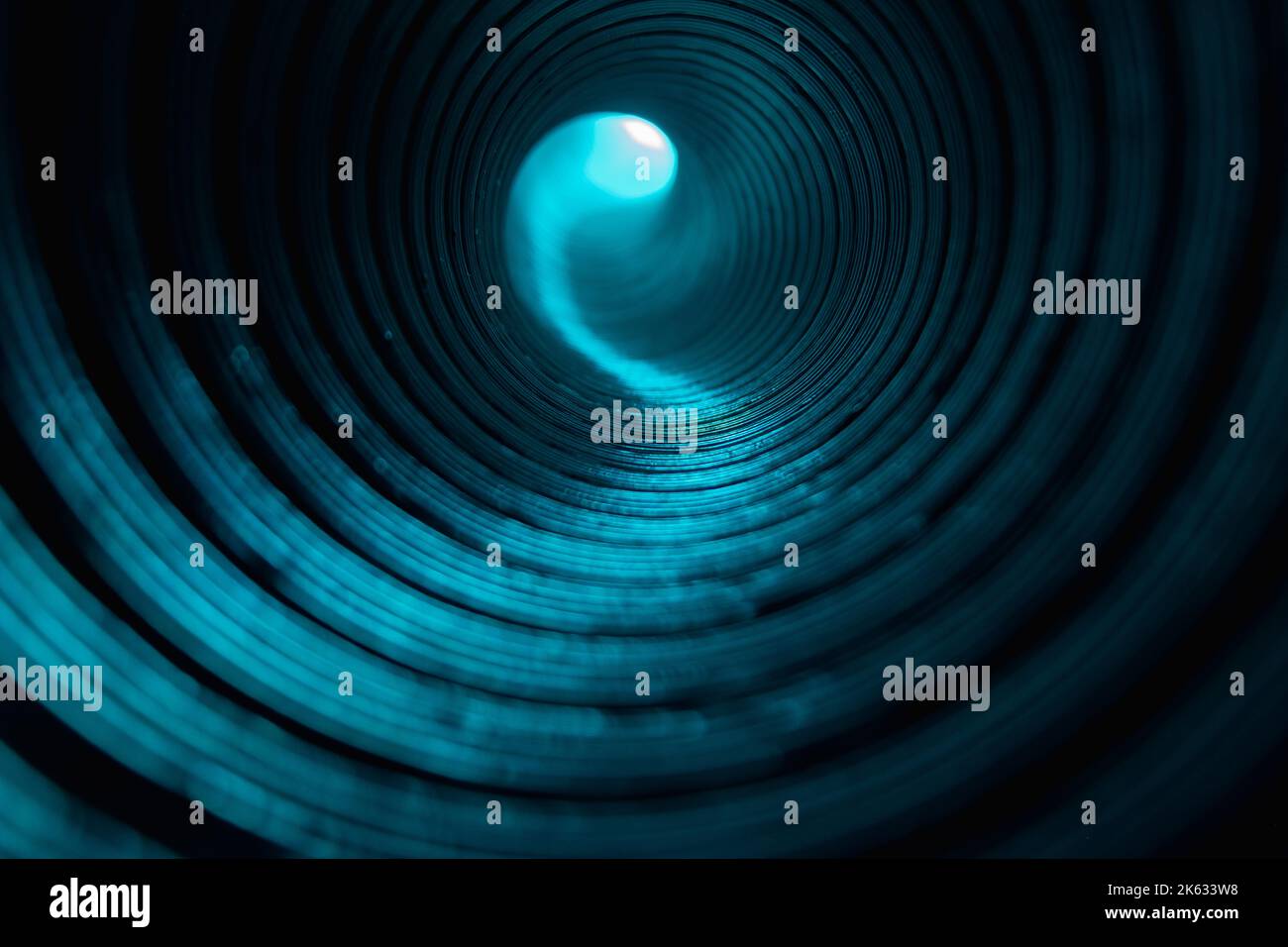 neon tunnel blur glow background cyan blue circles Stock Photo - Alamy