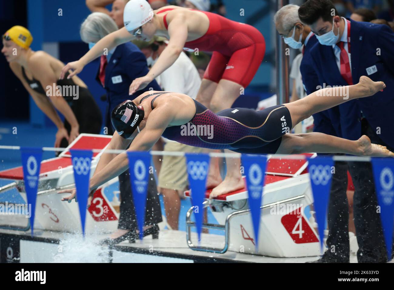AUGUST 1st, 2021 - TOKYO, JAPAN: Abbey WEITZEIL of USA swims the 100m ...