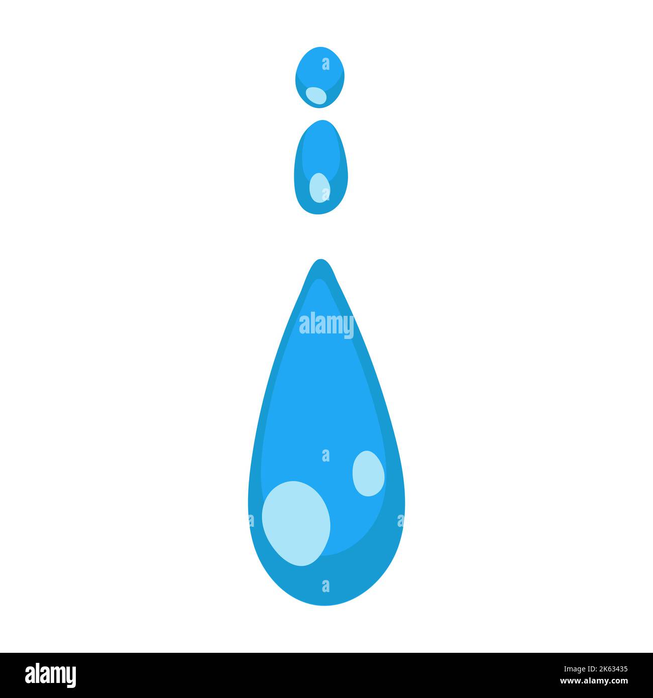 Cartoon blue dripping water drop and liquid icon. Shape water is ...