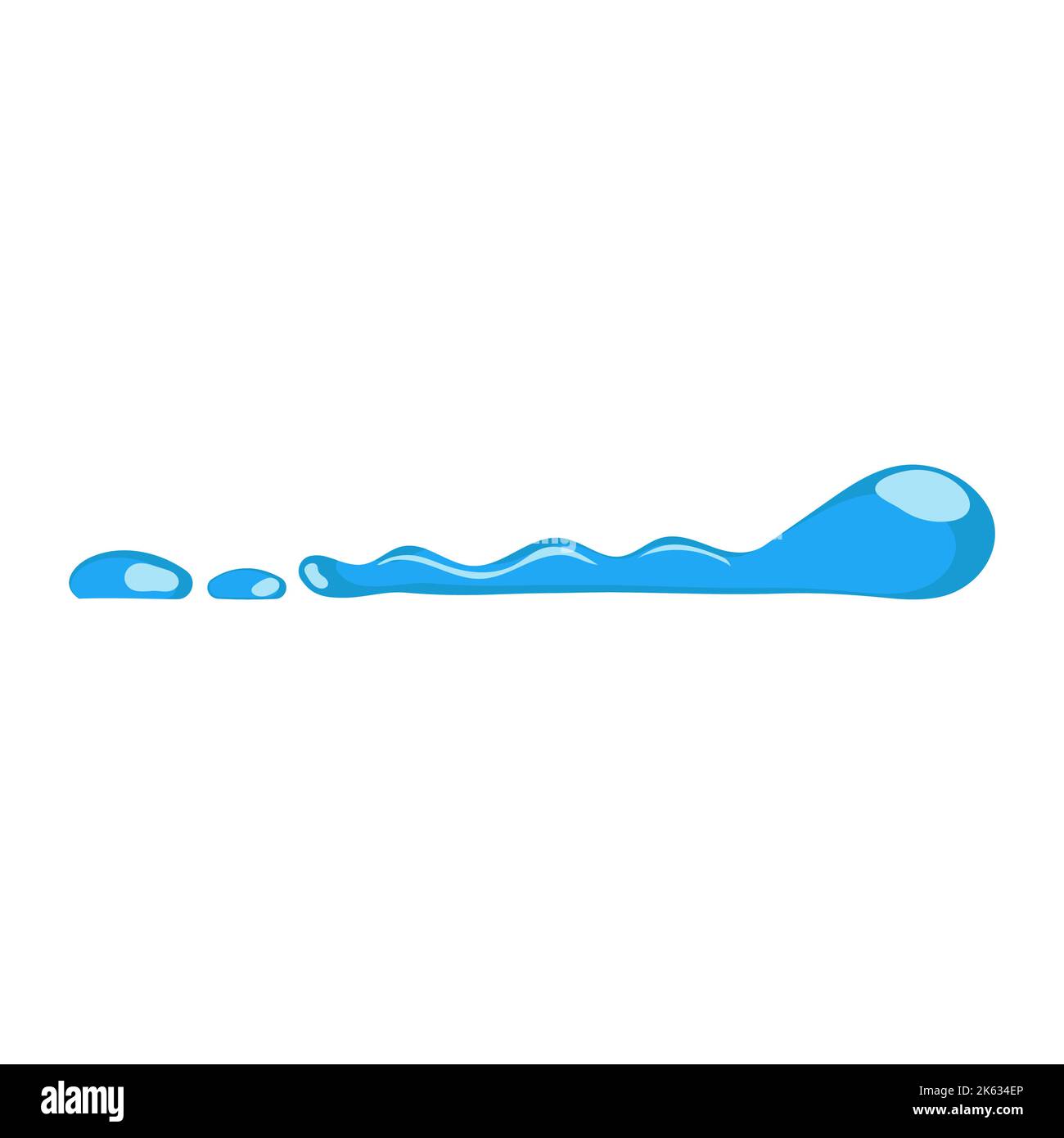 Cartoon blue dripping water drop and liquid icon. Shape water is ...