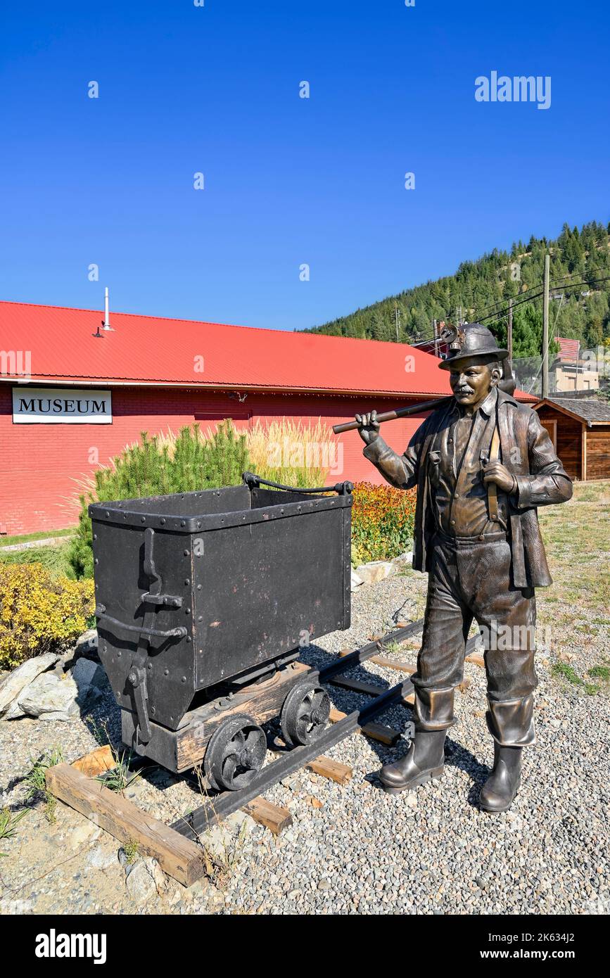 Coal Miner sculpture, Greenwood Museum, , Greenwood, British Columbia ... Coal Miner sculpture, Greenwood Museum, , Greenwood, British Columbia ...