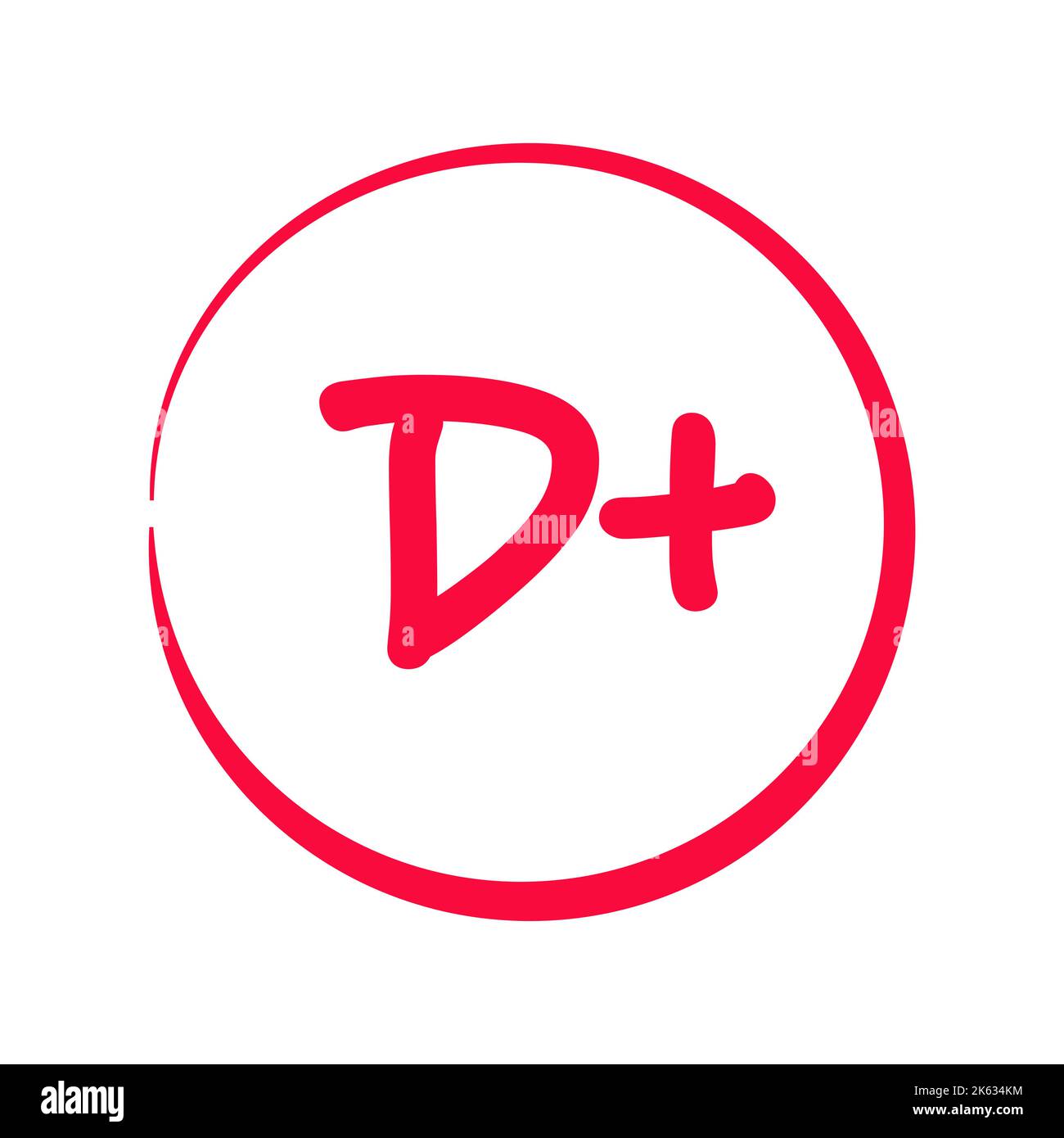Grading system D . Grades for school with plus sign. Exam result ...