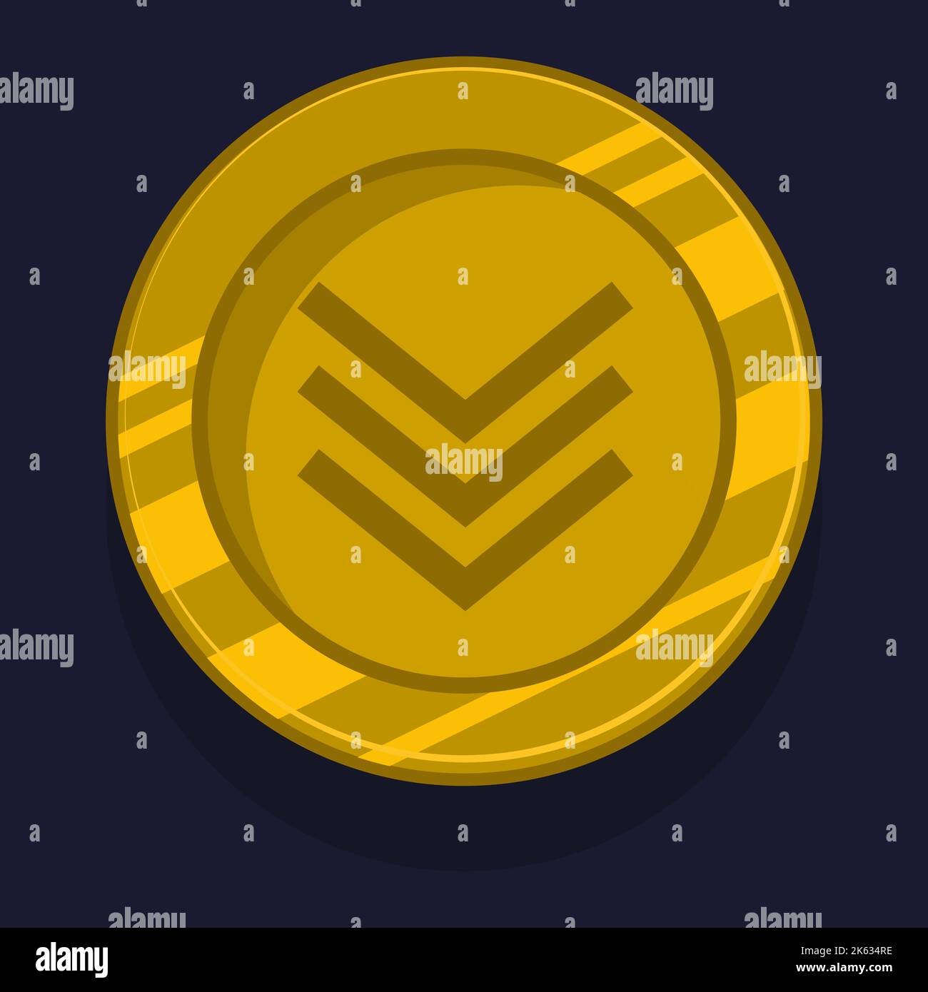 Game achievement badge or rank icon cartoon. Gold award or medal reward ...