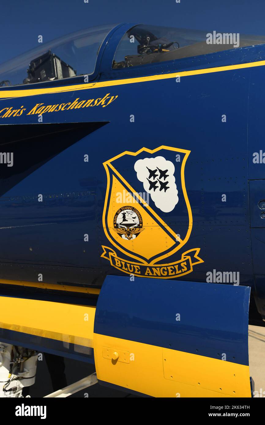 Blue Angel logo on the fuselage of Blue Angel 2 Stock Photo - Alamy