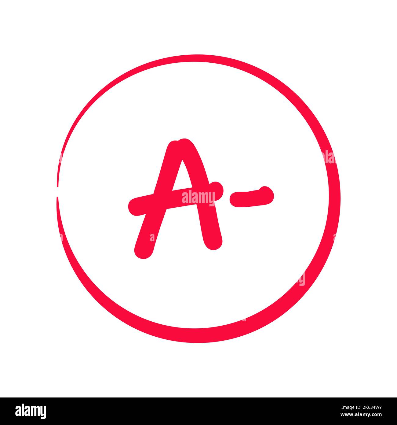 Grading system A . Grades for school with minus sign. Exam result ...