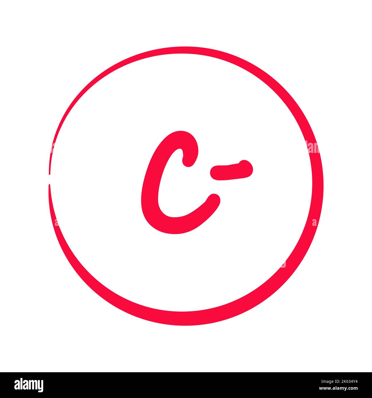 Grading system C . Grades for school with plus sign. Exam result ...