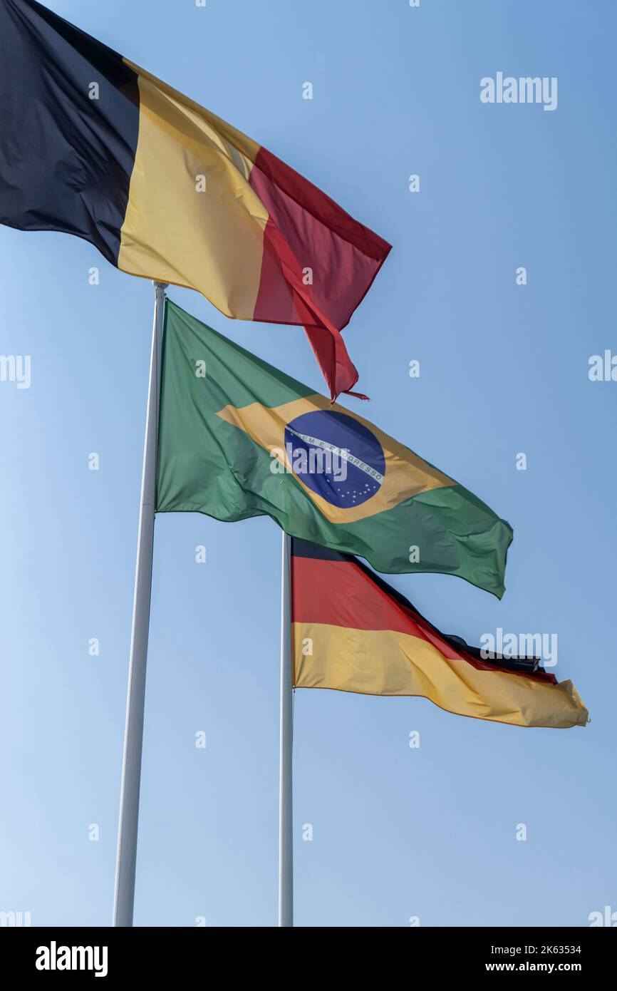 World map with national flags hi-res stock photography and images - Alamy