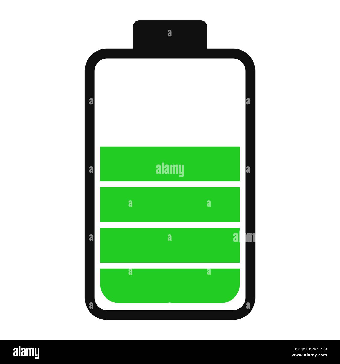 Battery charge status . Icon phone battery energy levels and power indicator. Recharge battery ...