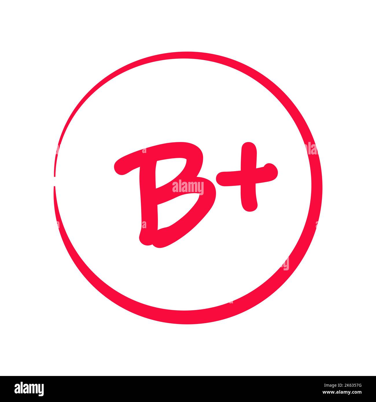 Grading system B . Grades for school with plus sign. Exam result ...