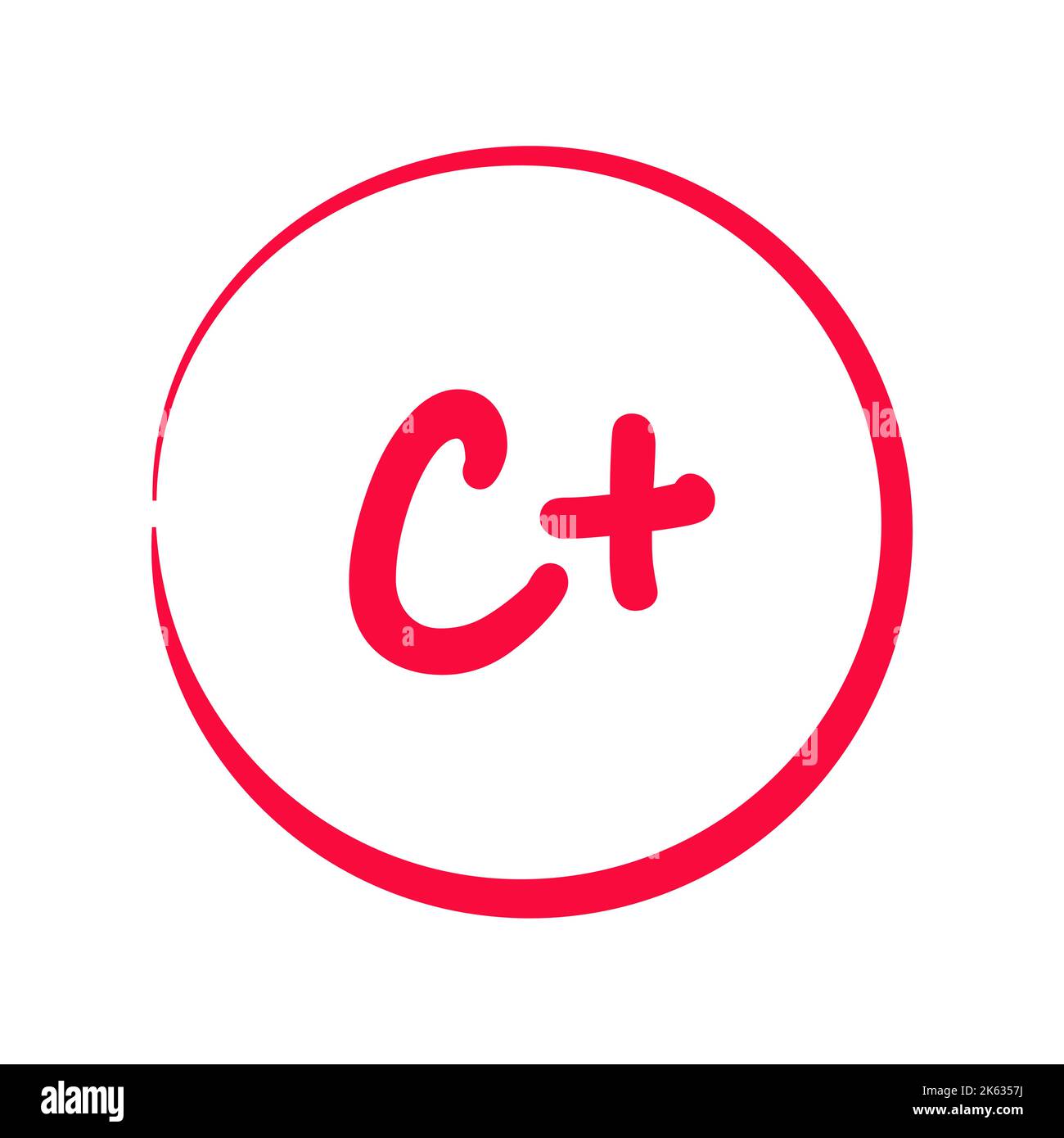 Grading system C . Grades for school with plus sign. Exam result ...