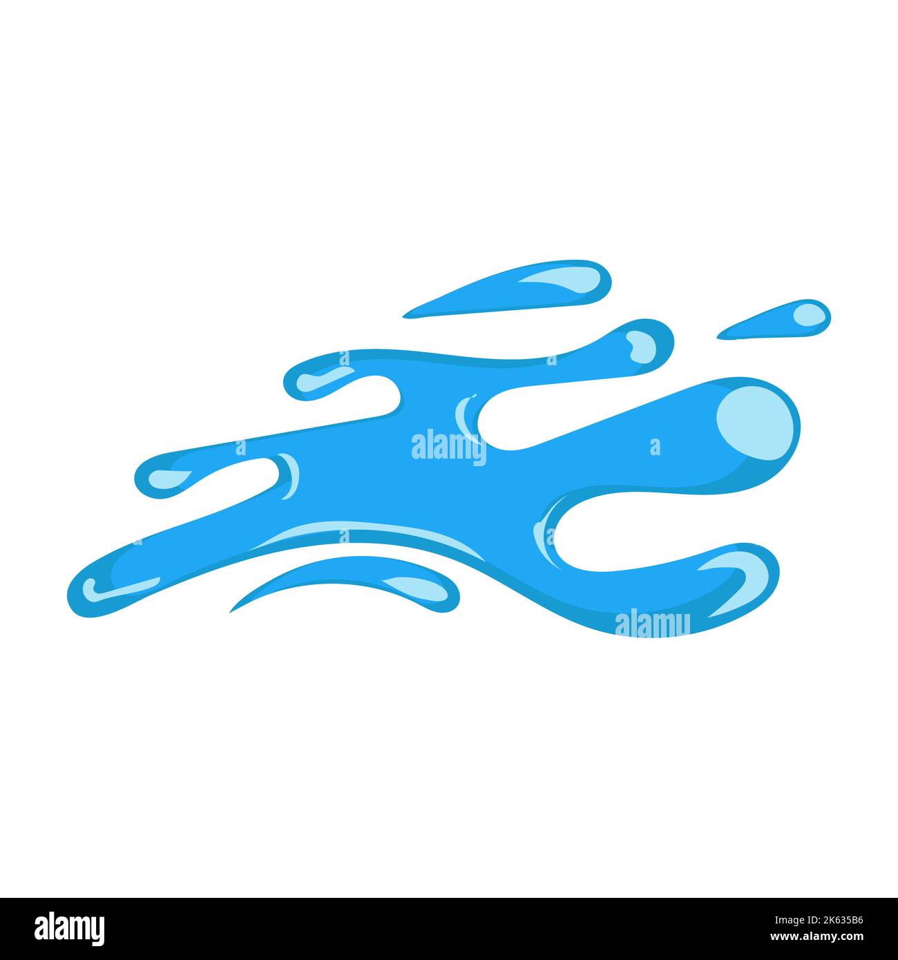 Cartoon blue dripping water drop and liquid icon. Shape water is ...