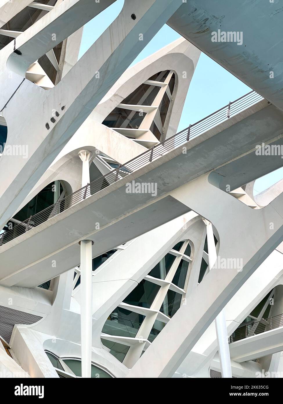 A low angle shot of a modern bridge building Stock Photo - Alamy