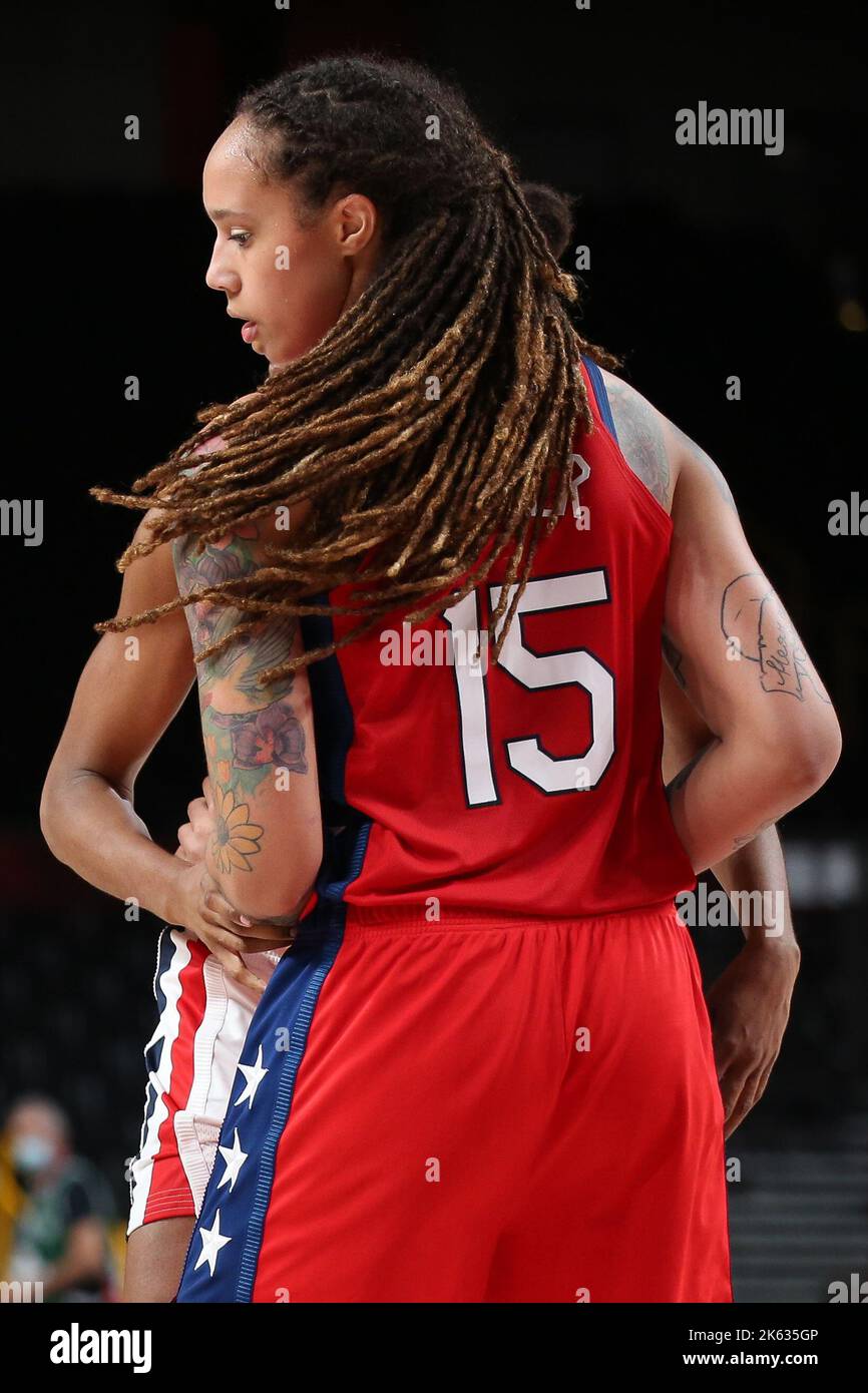 JULY 25th, 2021 - SAITAMAN, JAPAN: Brittney GRINER #15 of United States ...