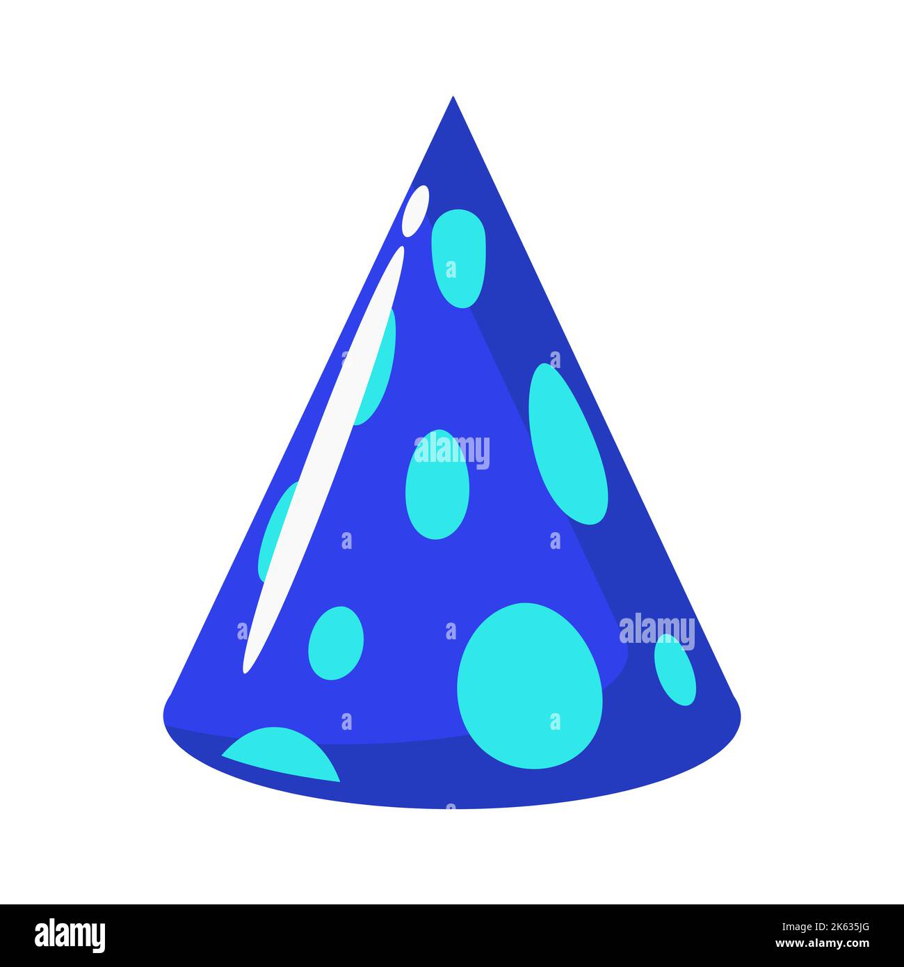 Birthday hat. Paper cap holiday icon isolated on white background and ...