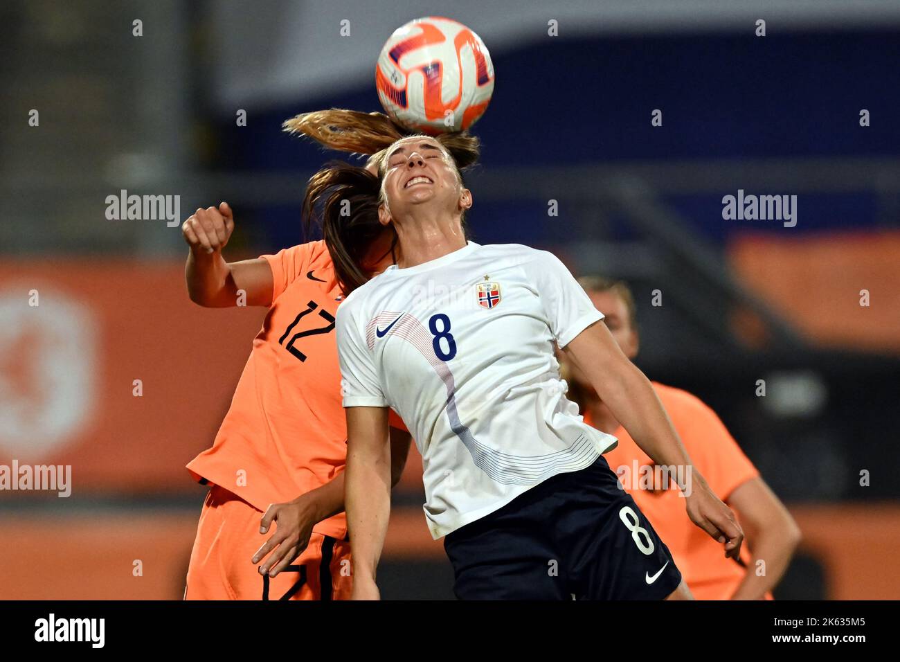 THE HAGUE - (lr) Victoria Pelova of Holland women, Vide Boe Risa of ...