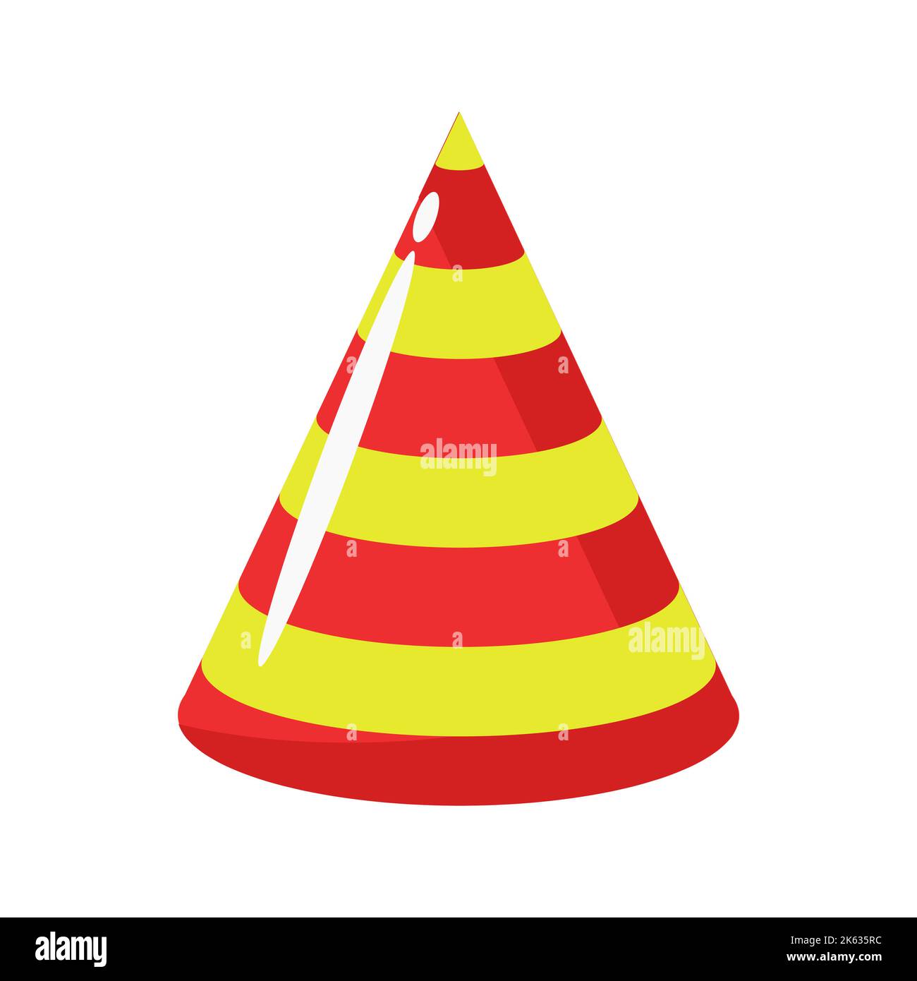 Birthday hat. Paper cap holiday icon isolated on white background and ...