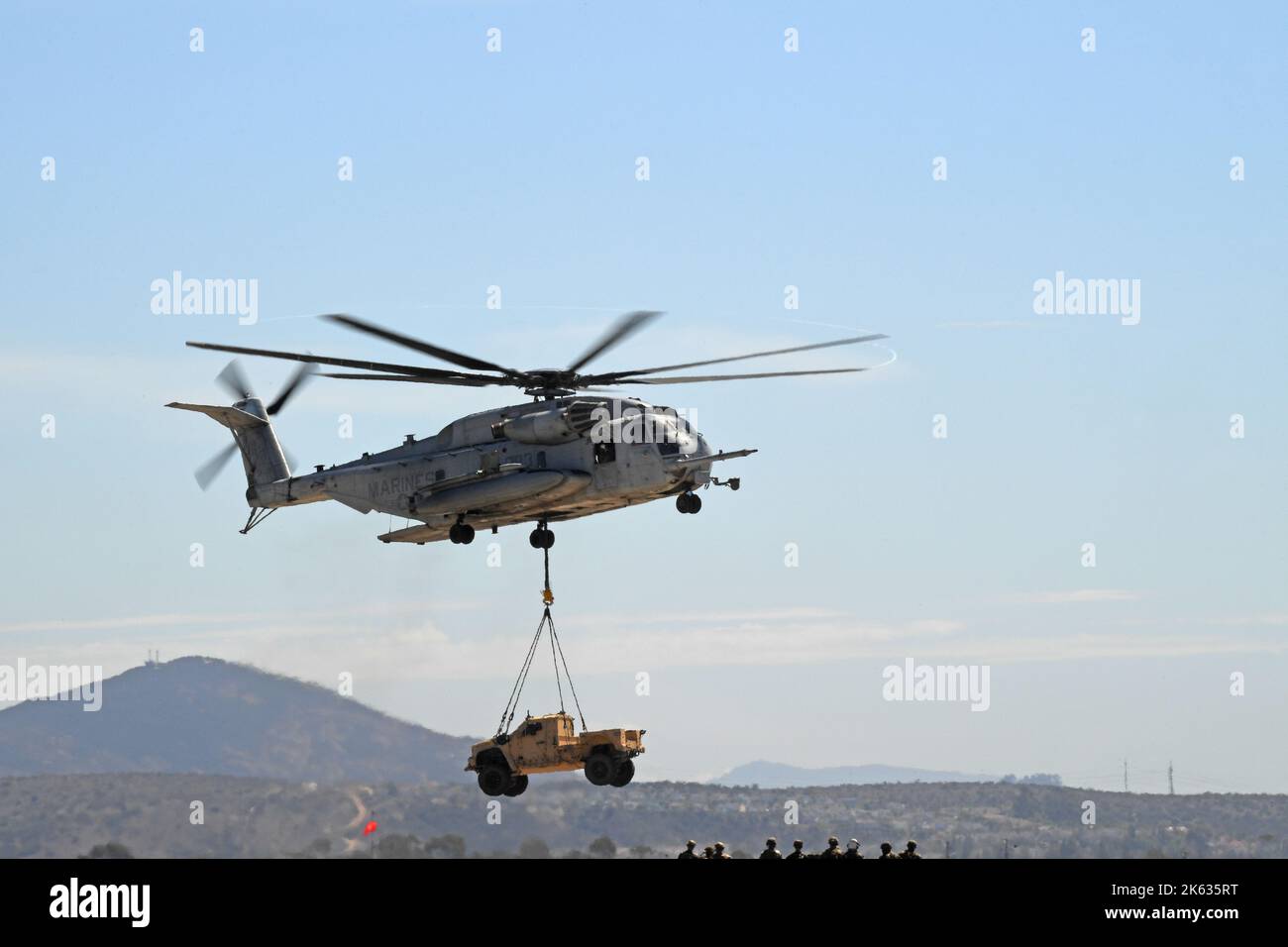 USMC CH-53E Super Stallion in flight at the 2022 MCAS Miramar Air Show ...