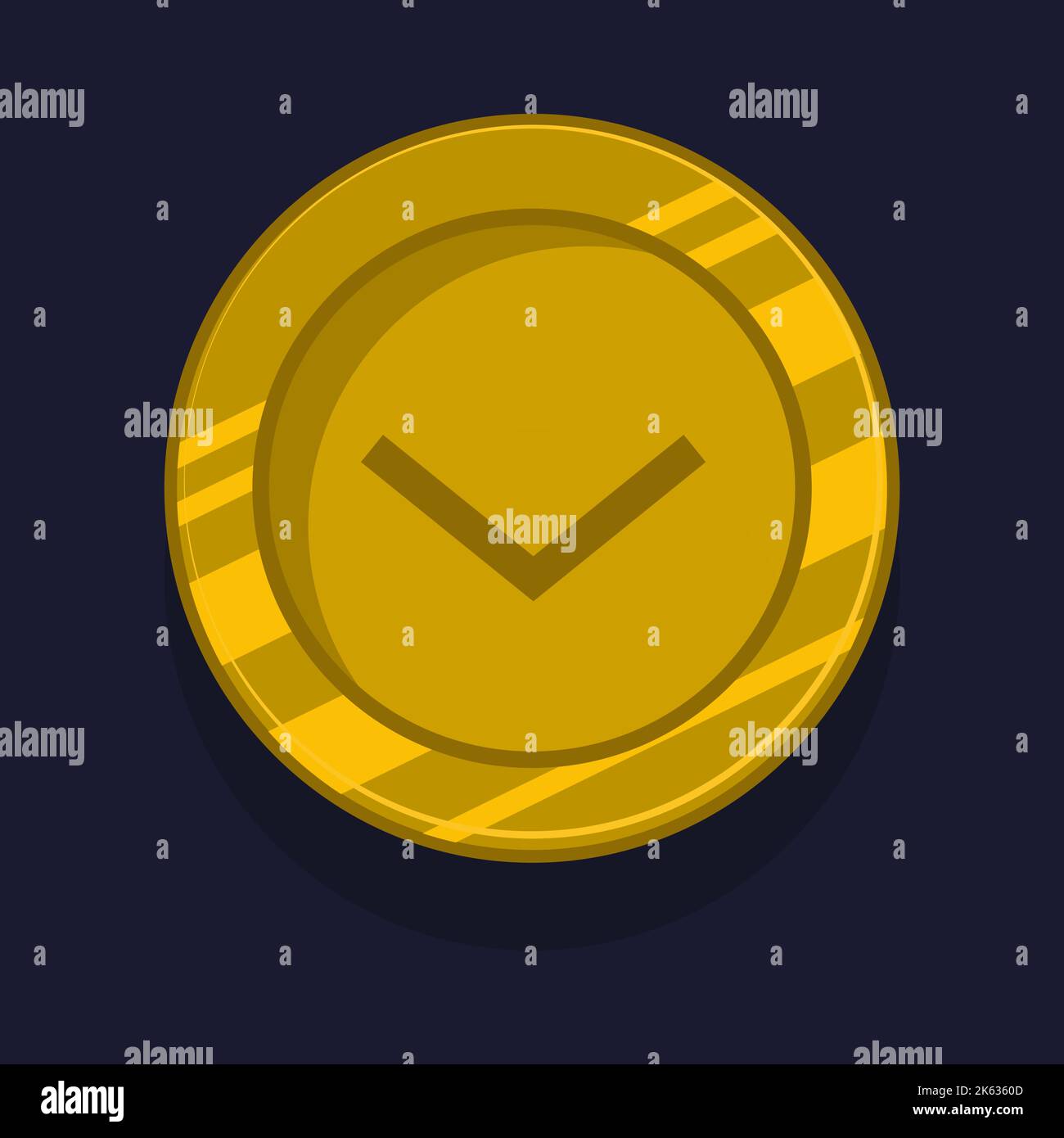 Game achievement badge or rank icon cartoon. Gold award or medal reward ...