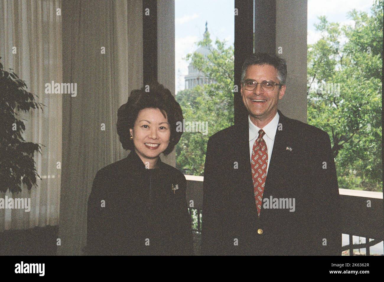 Office of the Secretary - Secretary Elaine Chao with Bob Babbage Stock ...